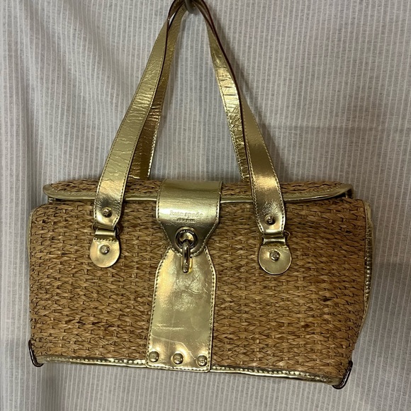 Bags | Unique Kate Spade Wicker Rattan Purse | Poshmark